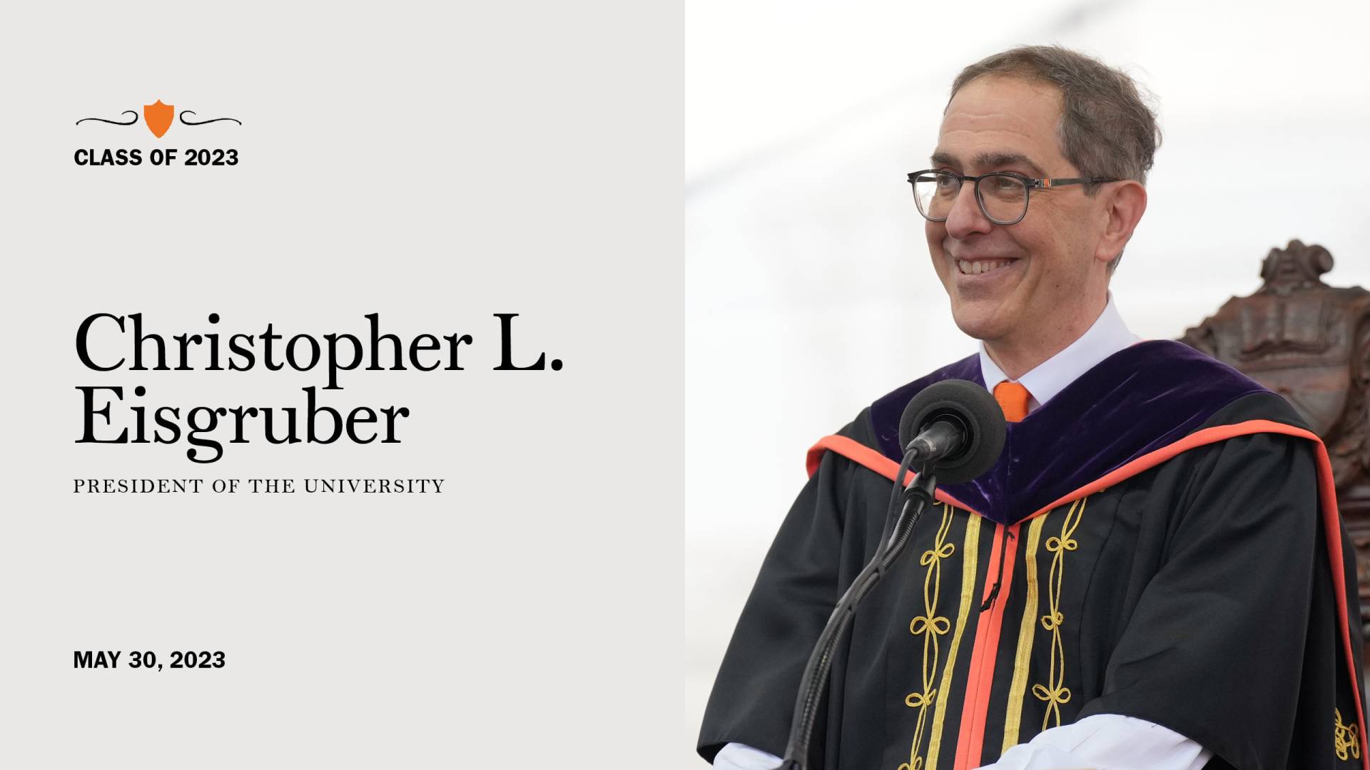 Class of 2023 Commencement Address by President Eisgruber: 'Let Your ...