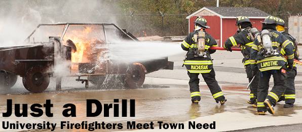 University volunteer firefighters help campus and community