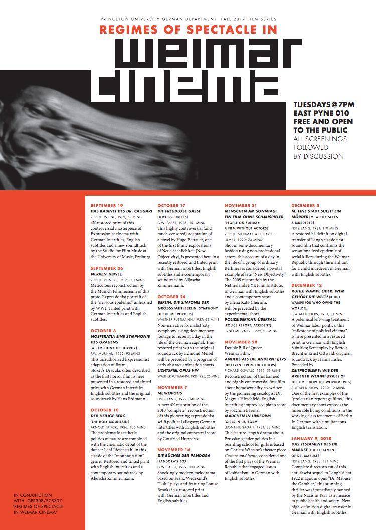 Regimes of Spectacle in Weimar Cinema