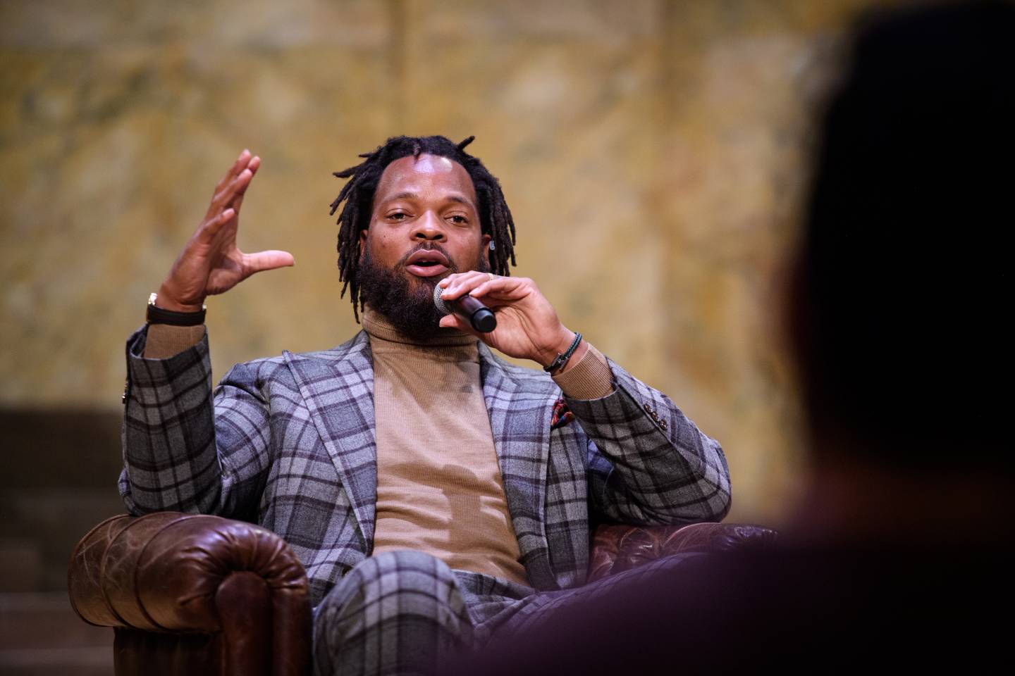 NFL player, activist Michael Bennett speaks on sports, race and society