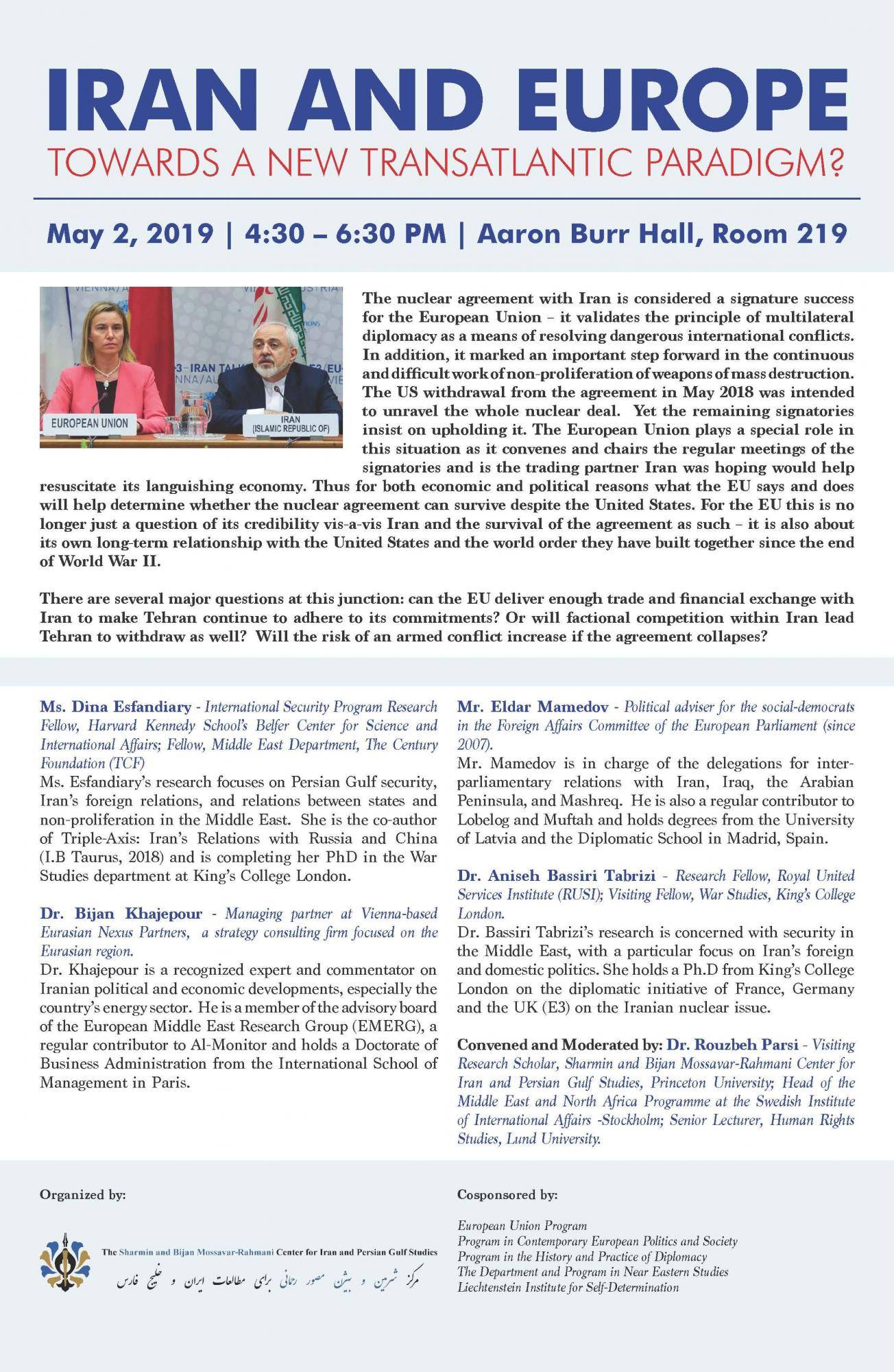 IRAN AND EUROPE:TOWARDS A NEW TRANSATLANTIC PARADIGM?