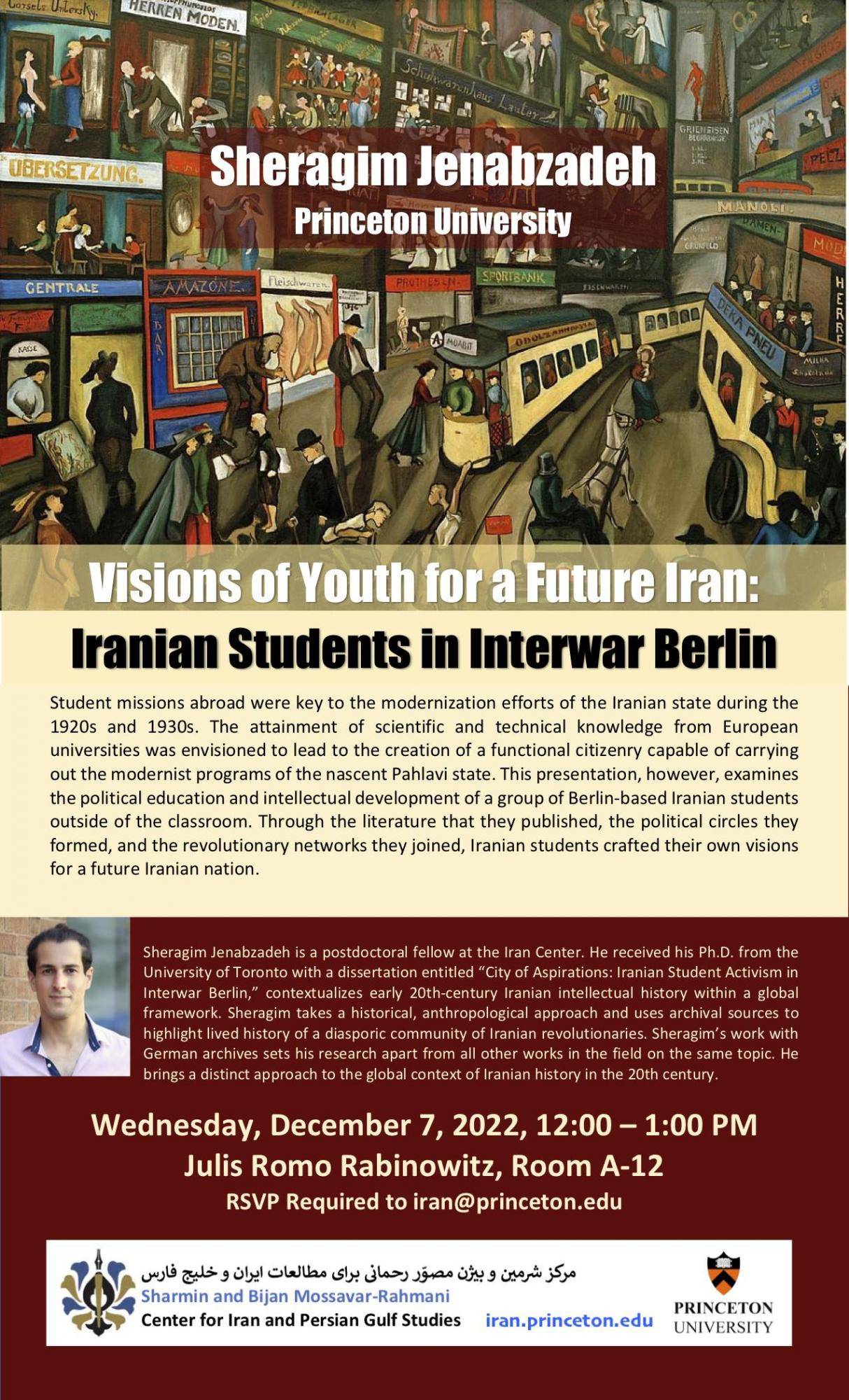 Visions of Youth for a Future Iran: Iranian Students in Interwar Berlin