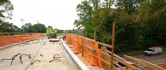 Construction work focuses on Chemistry Building, Streicker Bridge