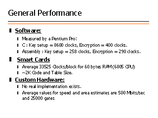 General Performance